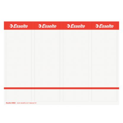 Rug-insteekkaart Esselte breed/kort 49x158mm wit